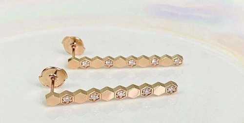 Золотые серьги Chaumet 7 гр 0.25 ct