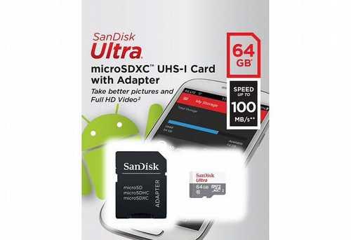 Карта памяти SanDisk microsdxc Ultra Class 10 UHS