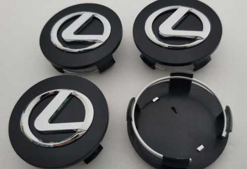 4шт колпаки для дисков Lexus 63мм / 56мм черные