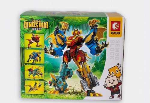 Конструктор детский Робот динозавр, 4 набора в 1