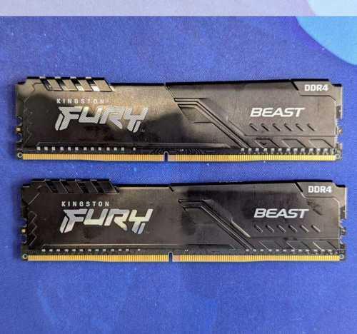 Оперативная память Kingston Fury Beast Black 16gb