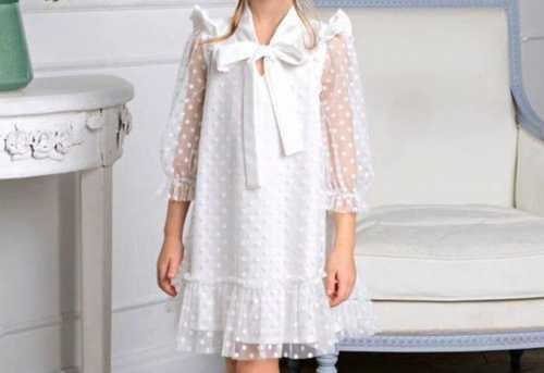Нарядное белое платье для девочки 110 116 новое