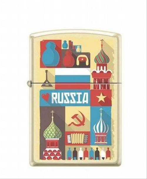 Зажигалка открытка из России Zippo 216 russian