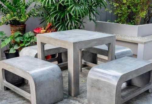 Столик из бетона
