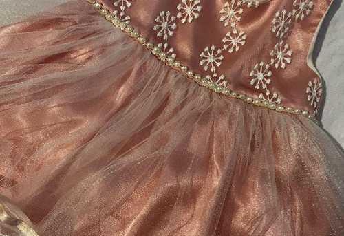 Платье для принцессы 74 размер розовое