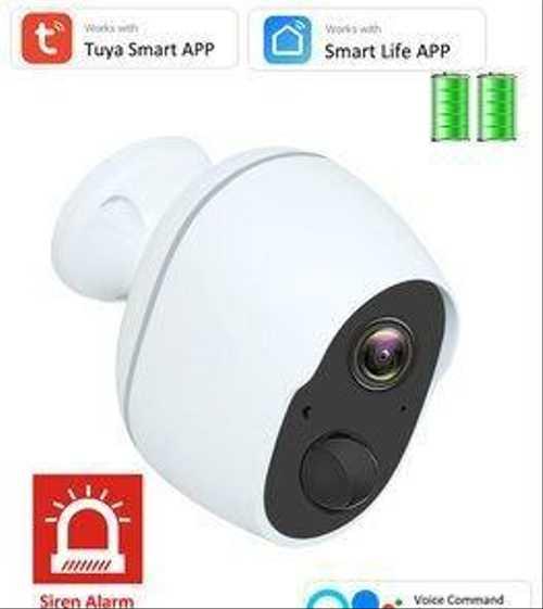 Уличная wifi IP camera, с аккумулятором, tuya