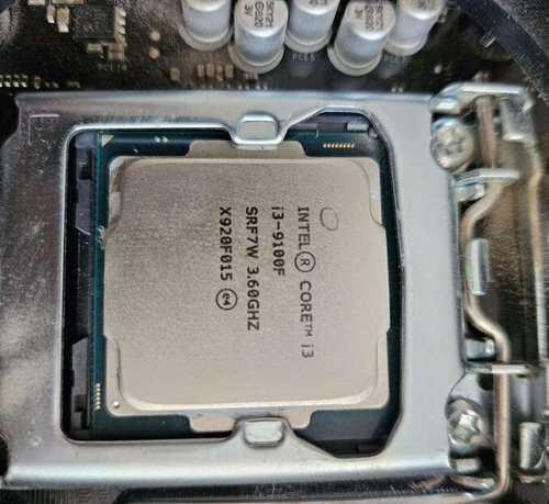 Процессор Intel i3 9100 + материнская плата+кулер