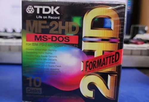 Новые дискеты 3.5" TDK MF-2HD Floppy disks 10штук