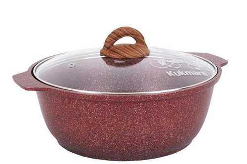 Кастрюля-жаровня Kukmara Granit Ultra Red, 3л