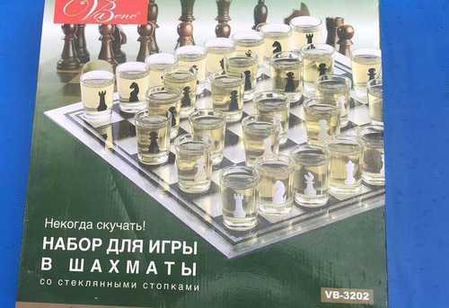Стопки рюмки сувенирные шахматы стекло