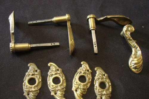 Дверные ручки старинные бронзовые
