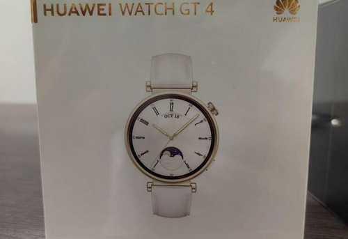 Huawei watch Gt 4 41mm ARA-B19 white золото, кожа