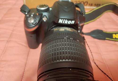 Зеркальный фотоаппарат nikon d3200, 18-105 VR