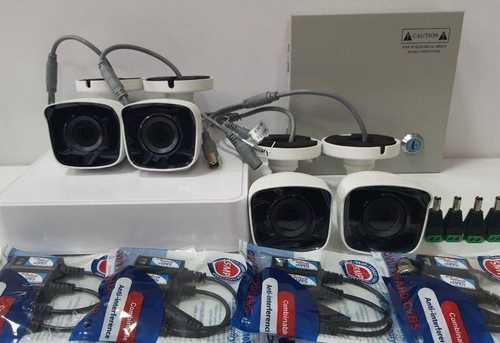 Комплект видеонаблюдения AHD 4 камеры 1 Мп HiWatch