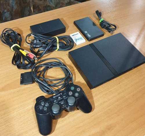 PS2 Slim freemcboot + HDD с играми