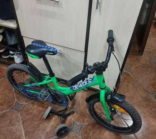 Детский велосипед Dewolf 16" зеленый