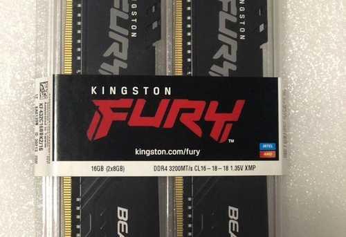 Оперативная память Kingston 16Gb DDR4 3200mhz