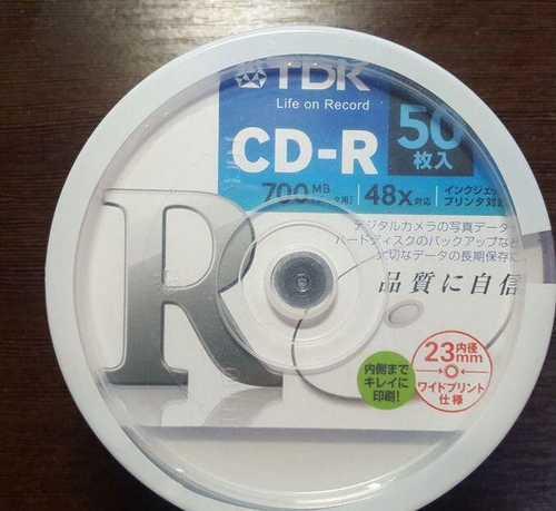 Диски TDK CD-R 700MB туба 50 штук