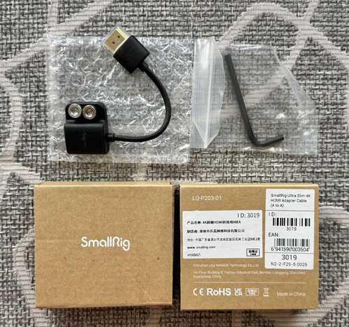 SmallRig 3019 Кабель hdmi (A to A) Ultra Slim 4K c