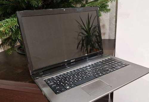 Ноутбук Acer 7750g 17", i5, 6Гб, SSD, Win11