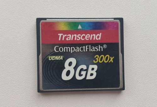 Карта памяти compact flash Transcend 8gb 300x