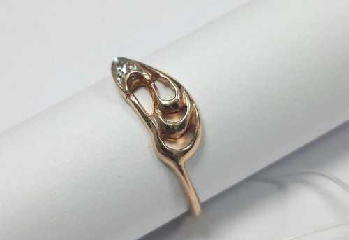 Золотое женское кольцо с фианитом(Обмен/Рассрочка)