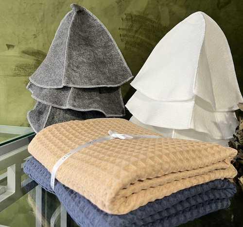 Вафельные полотенца комплект 2-ка большие