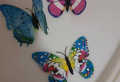 Магнитики на холодильник Бабочки разноцветные