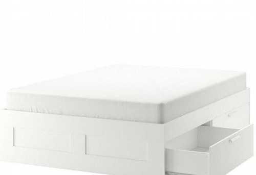 Кровать двухспальная IKEA brimnes с ящиками