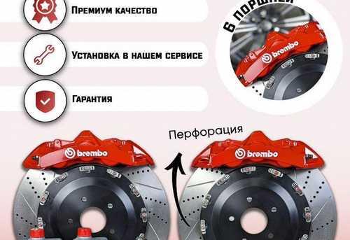 Тюнинг тормозов Infiniti QX70 Brembo GT6 передних