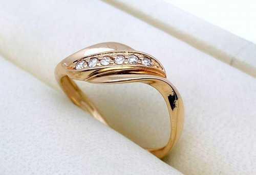 Золотое кольцо с бриллинатами 585пр. размер: 15,8