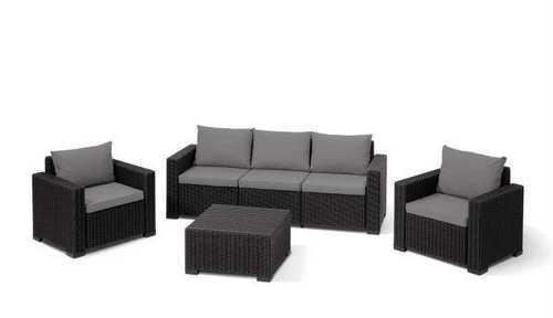 Комплект мебели California 3 Seater Set, серый