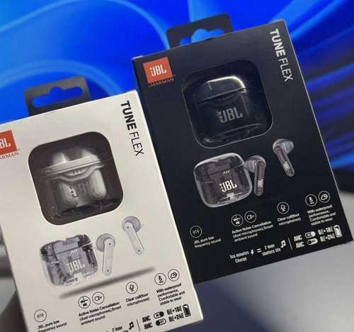 Наушники JBL Tune Flex прозрачные