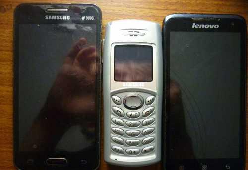 Телефоны Samsung и Lenovo Б/У на запчасти