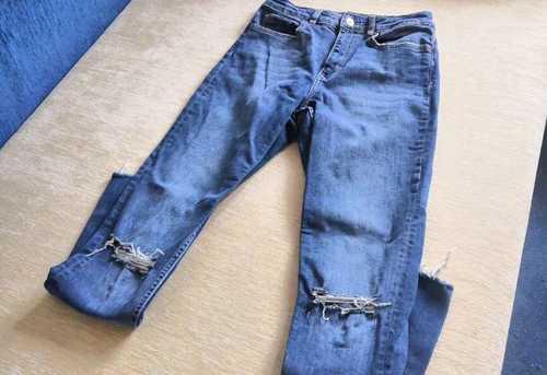 Женские рваные джинсы стрейч H&M р 38 евро