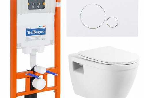 Комплект 3 в 1 Унитаз подвесной с сиденьем BelBag