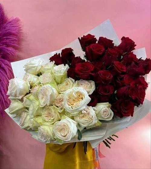 Большой букет роз цветы / букеты