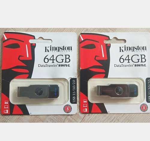 Флеш-накопитель 64GB Kingston (металл)