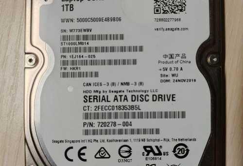 Гибридный диск 1 тб sshd Seagate ST1000LM014