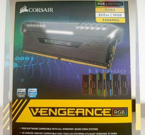 DDR4 Samsung B-Die 2x8gb Corsair RGB 3466cl16
