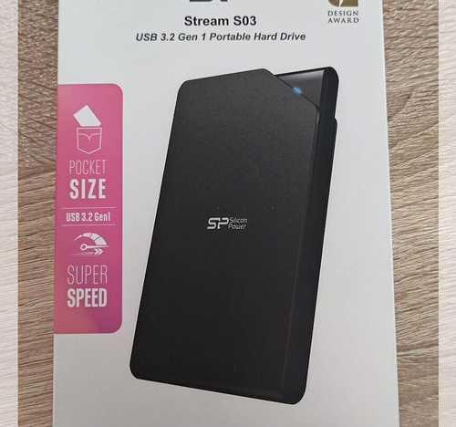 Переносной диск 1 Tb Silicon Power stream s03 USB