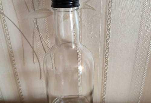 Бутылки стеклянные круглой формы 250 мл с пробкой