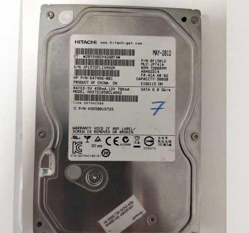 Hdd 500gb Hitachi