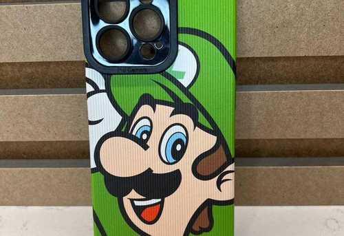 Чехол на iPhone 11 Super Mario зеленый Луиджи