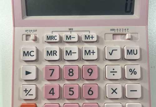 Калькулятор casio GR-12, розовый, 12 разрядов