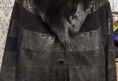 Куртка кожаная женская 54р