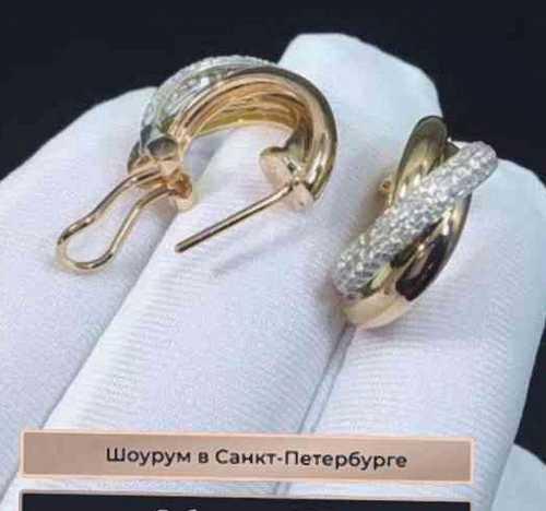 Cartier серьги Trinity 0.8ct