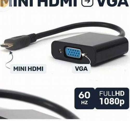 Конвертер из mini hdmi VGA адаптер