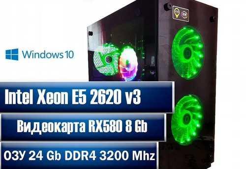Xeon 3.2 Ghz, RAM 24 Gb, AMD Radeon RX 580 8 Гб