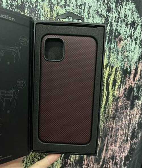 Чехол Pitaka MagEZ Case для iPhone 11, чёрно/красн